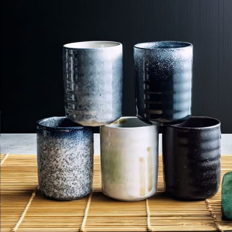 Japanese Ceramic Coffee Cup Set - Etsy