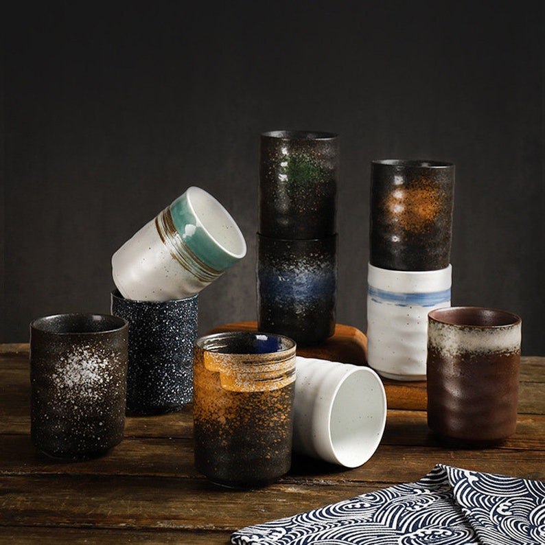 Retro Handleless Porcelain Coffee Cup Japanese Style No - Etsy