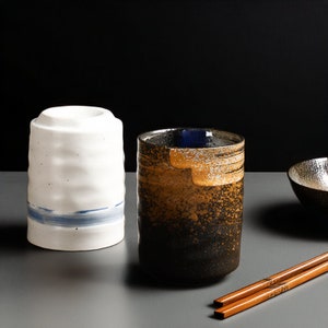 Retro Handleless Porcelain Coffee Cup | Japanese Style No Handle Tea ...