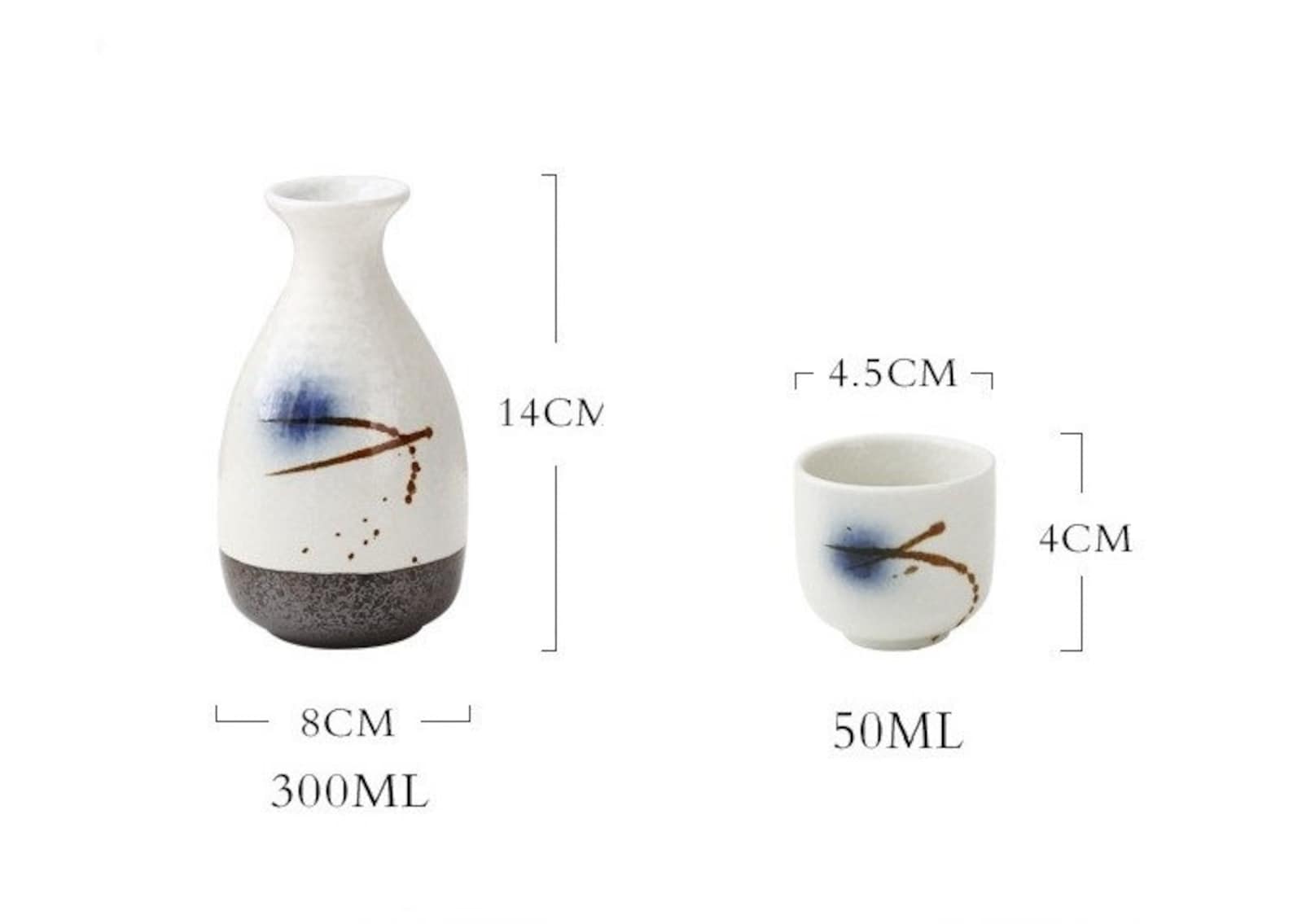 Contemporary Ceramic Sake Set Aesthetic Sake Carafe and Cups - Etsy