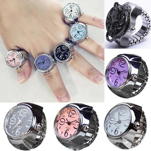 Silver Ring Watch - Etsy