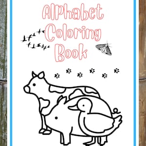 ALPHABET COLORING BOOK for Kids Digital Printable - Etsy