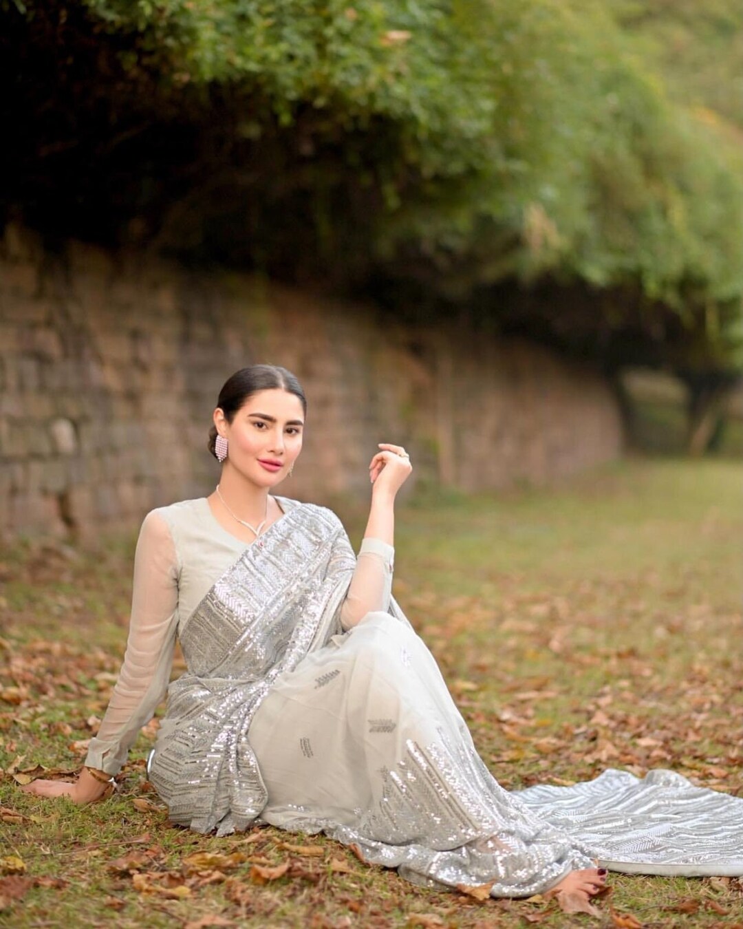 Silver Saree Beautiful Soft Georgette Fabric Sequance - Etsy