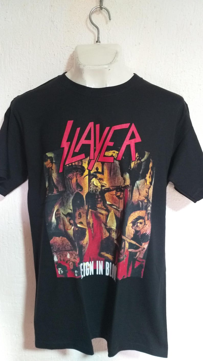 Slayer Reign Blood T Shirt Metallica Megadeth Overkill Exodus Kreator ...