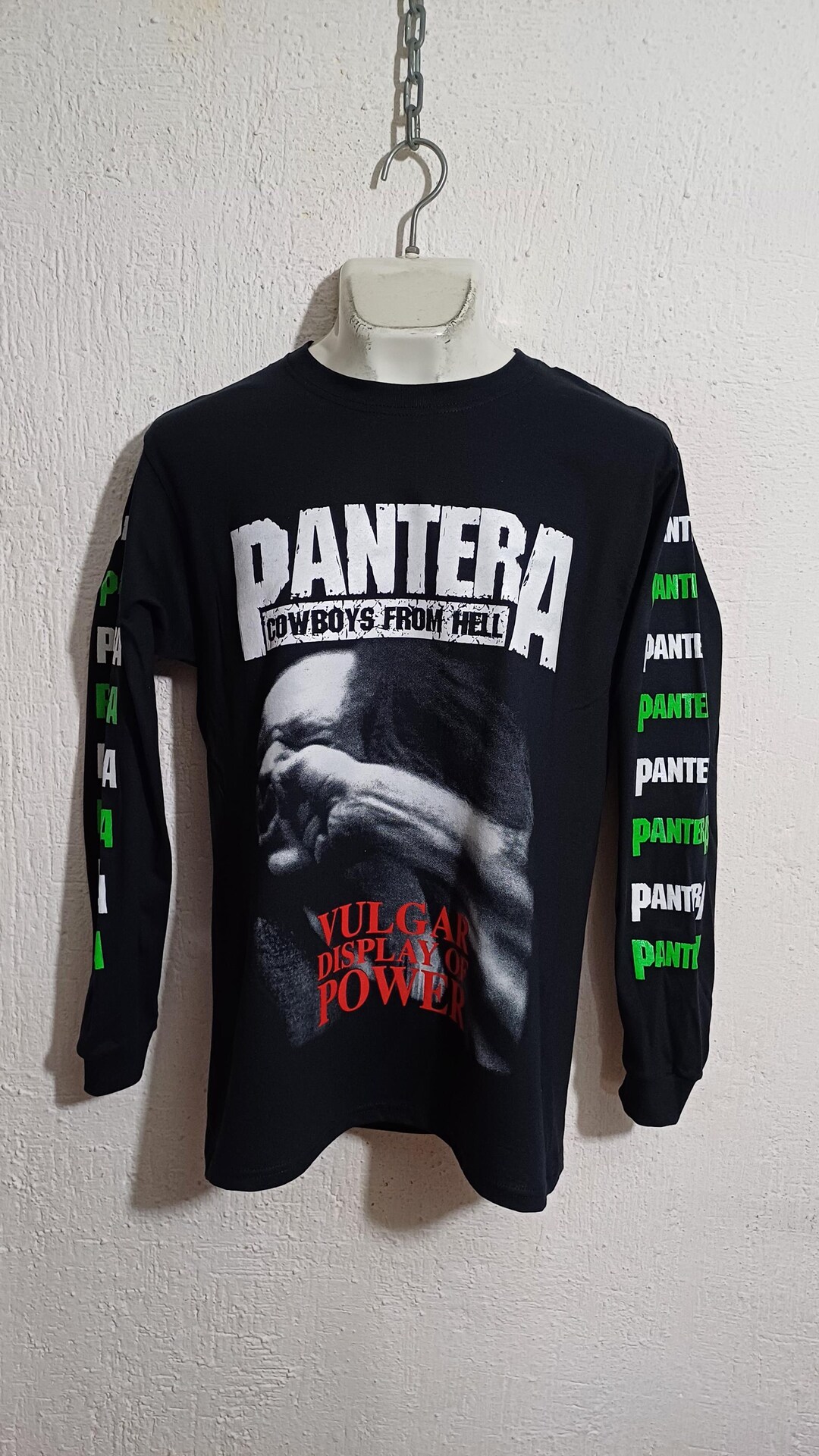 Pantera Vulgar Display Long Sleeve Shirt Heavy Metal Black Label ...