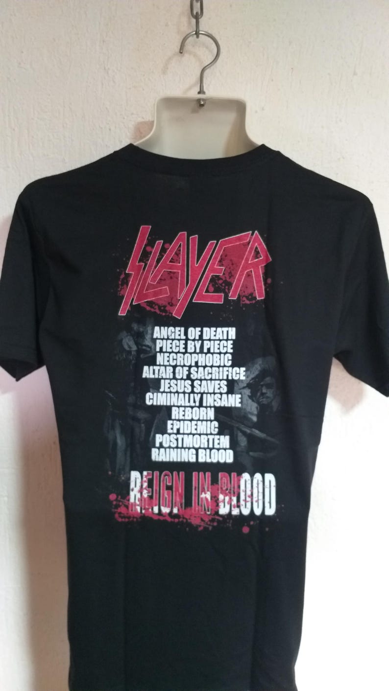 Slayer Reign Blood T Shirt Metallica Megadeth Overkill Exodus Kreator ...