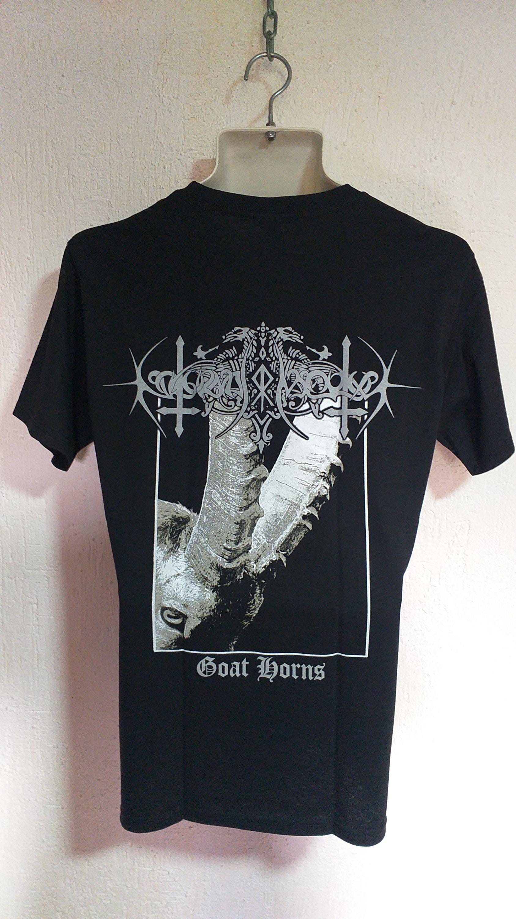 Nokturnal Mortum Goat Horns T Shirt Black Metal Graveland Emperor ...