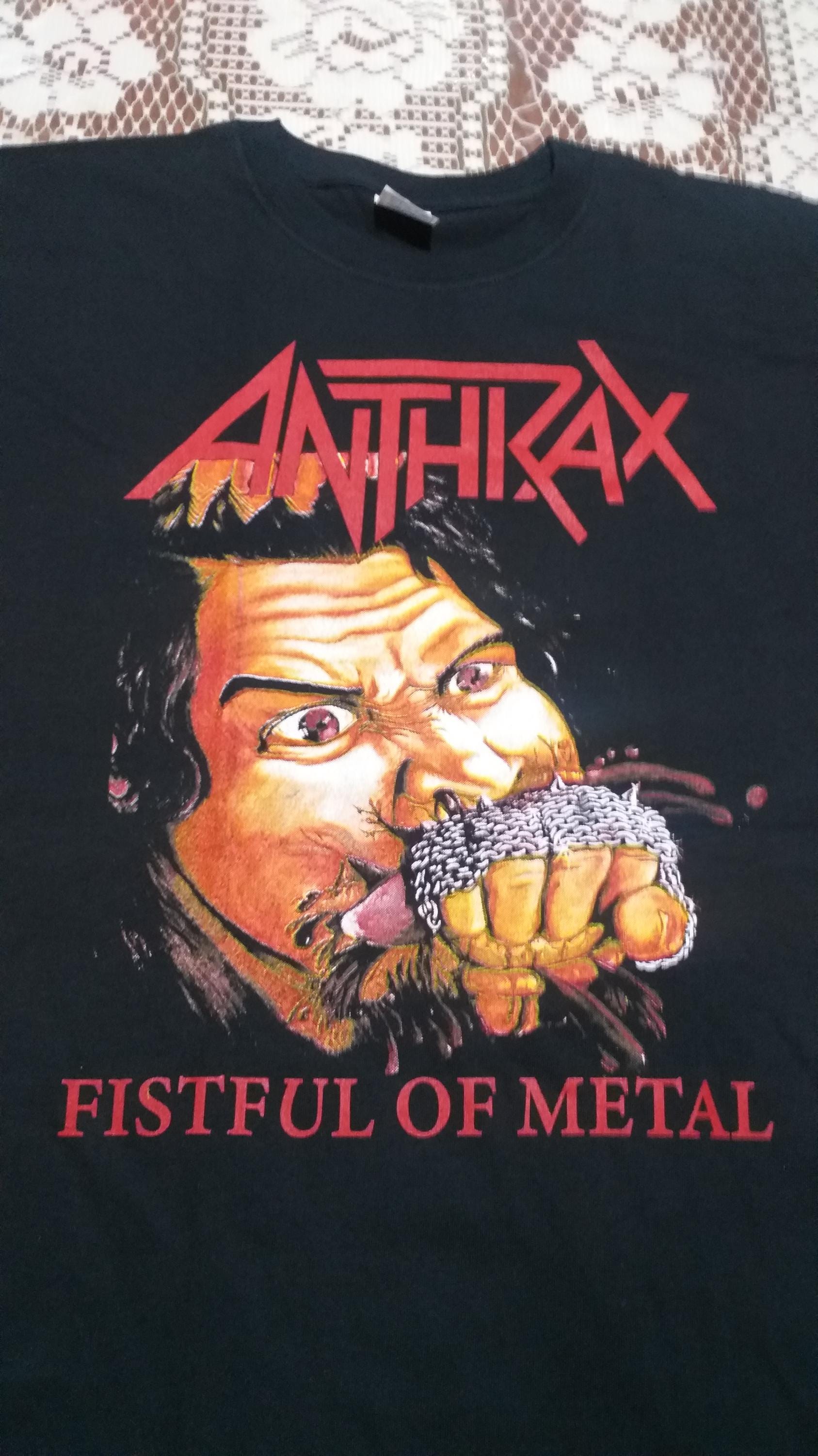 Anthrax Fistful of Metal T Shirt Thrash Metal Slayer Overkill Exodus ...