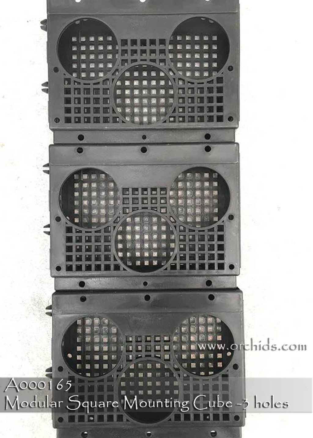 Set of 3 , Modular Square Mounting Cube -3 Holes 'note: 5.5" X 4.5" X 1 ...