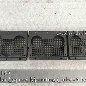 Set of 3 , Modular Square Mounting Cube -3 Holes 'note: 5.5" X 4.5" X 1 ...