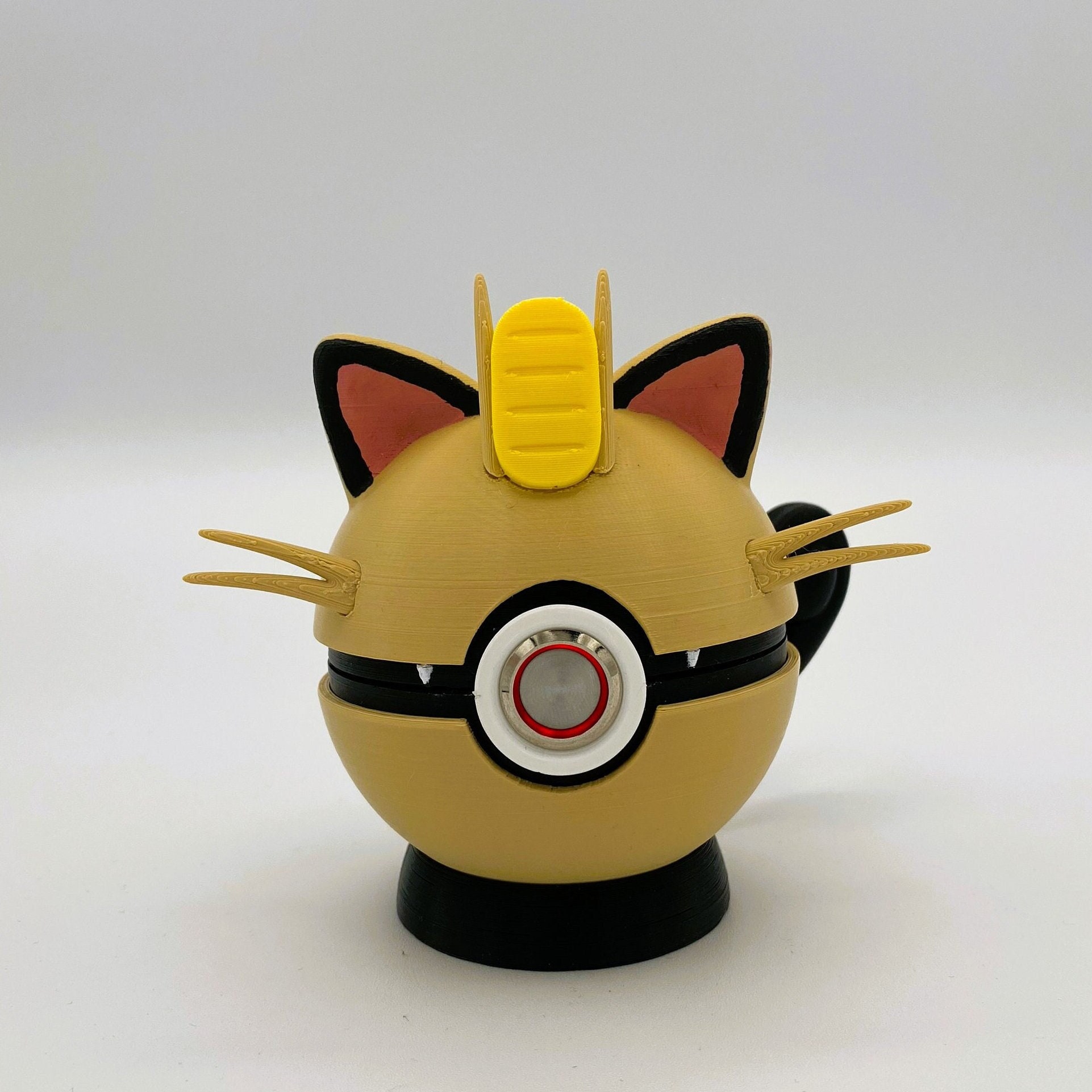 Unique Meowth Pokeball With LED Button - Etsy
