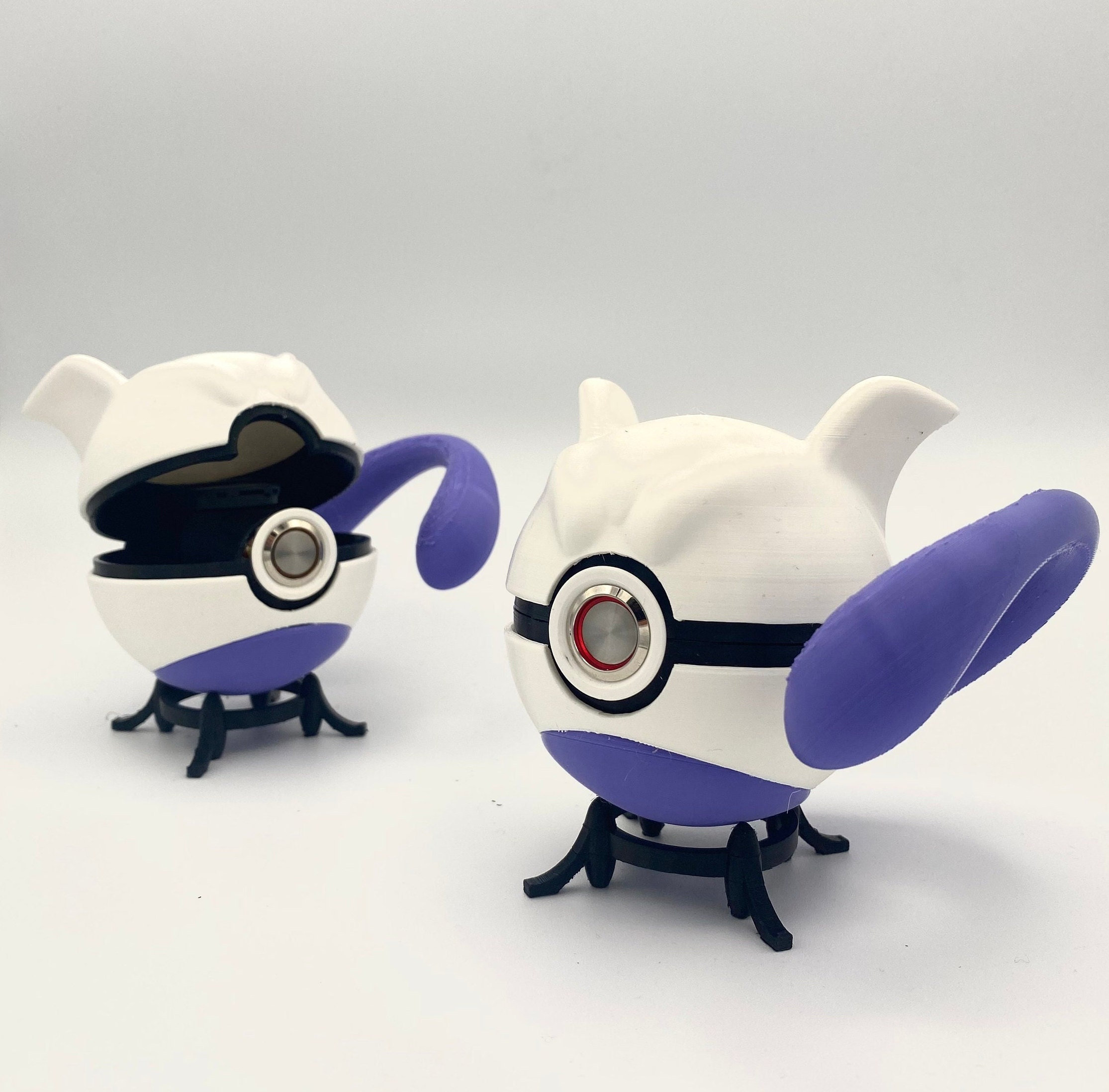 Unique Mewtwo Pokeball With LED Button - Etsy