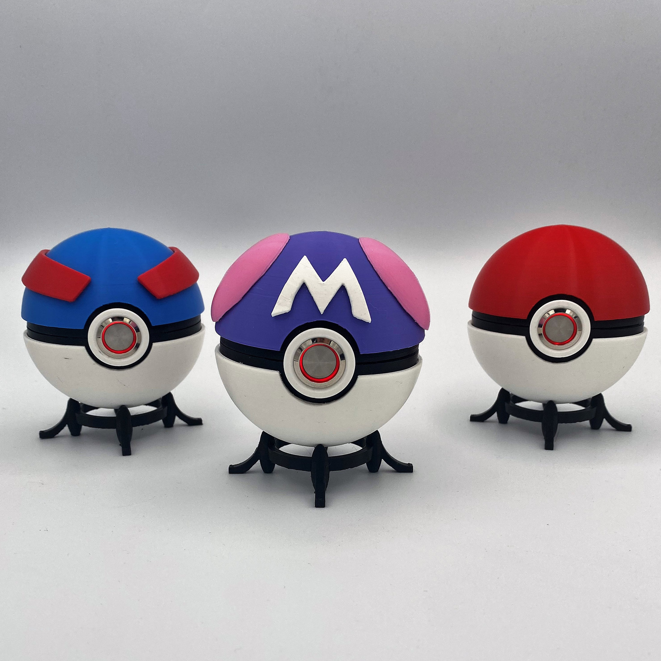 Classic Pokeballs With LED Button - Etsy