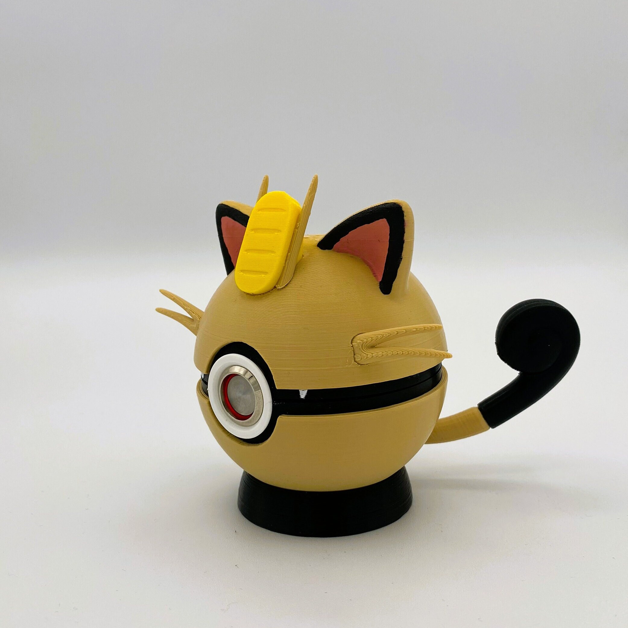 Unique Meowth Pokeball With LED Button - Etsy