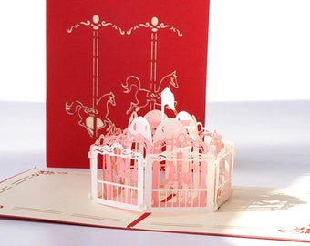 Pop up Carousel Card - Etsy