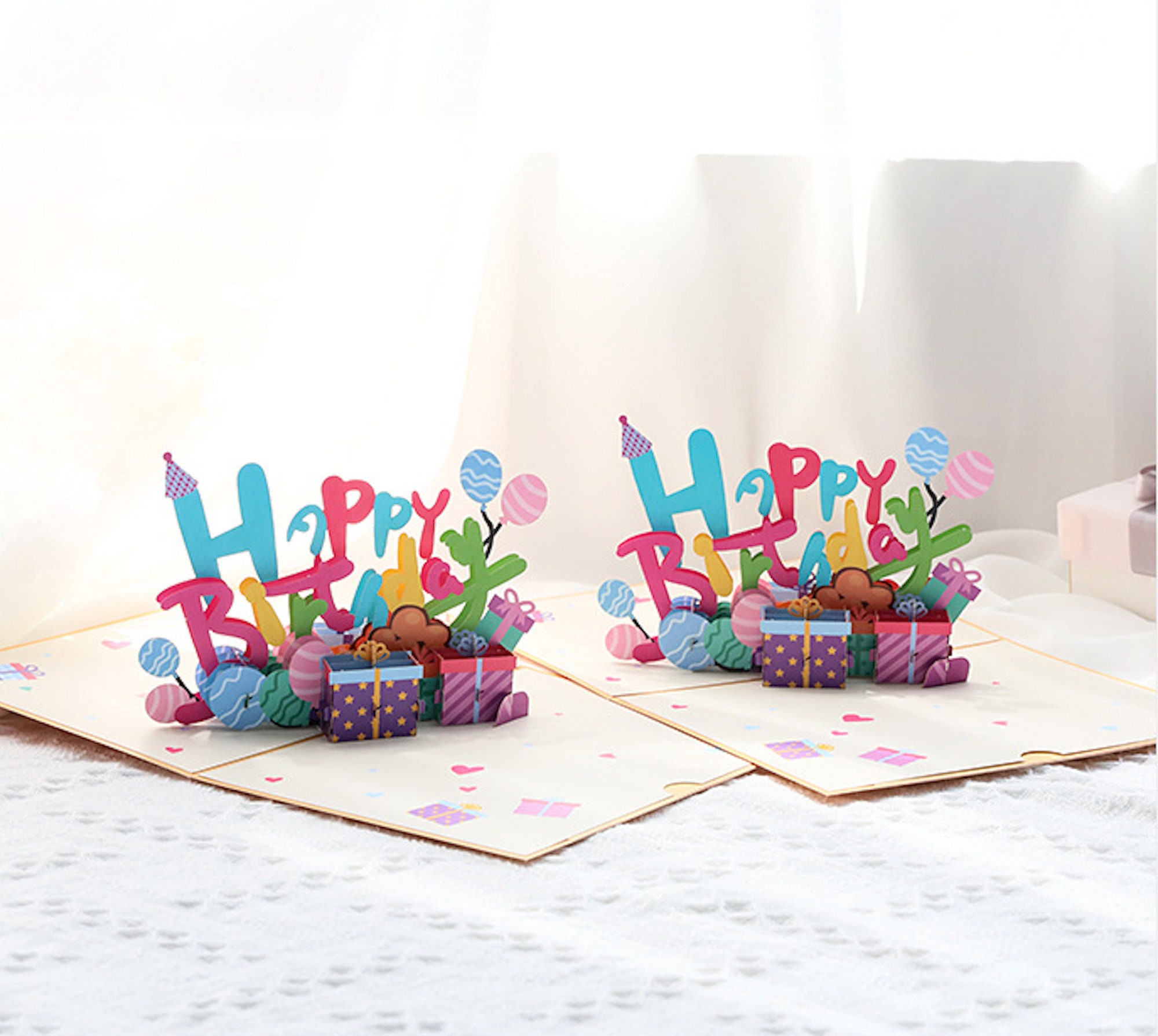 HAPPY BIRTHDAY 3D Pop up Celebration Card, Gift Boxes, Best Wishes - Etsy