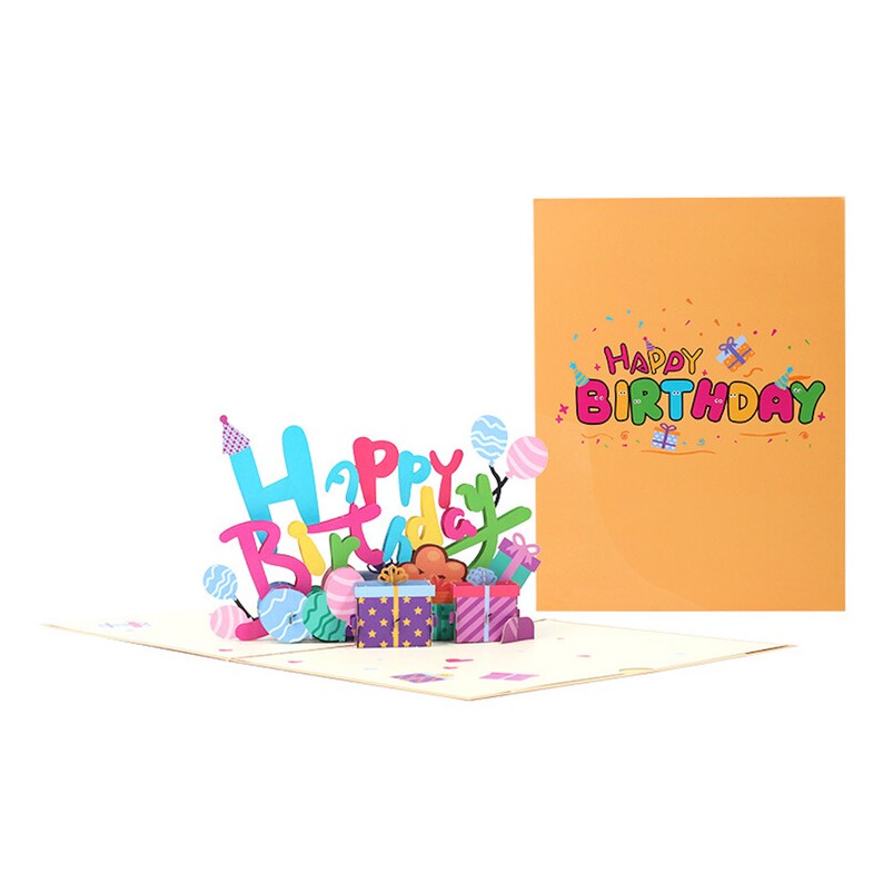 HAPPY BIRTHDAY 3D Pop up Celebration Card, Gift Boxes, Best Wishes - Etsy