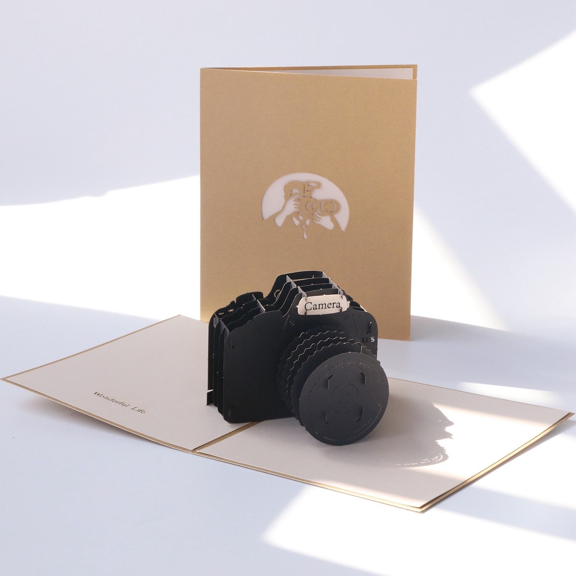 Camera 3D Pop up Greeting Card, Photographer - Etsy