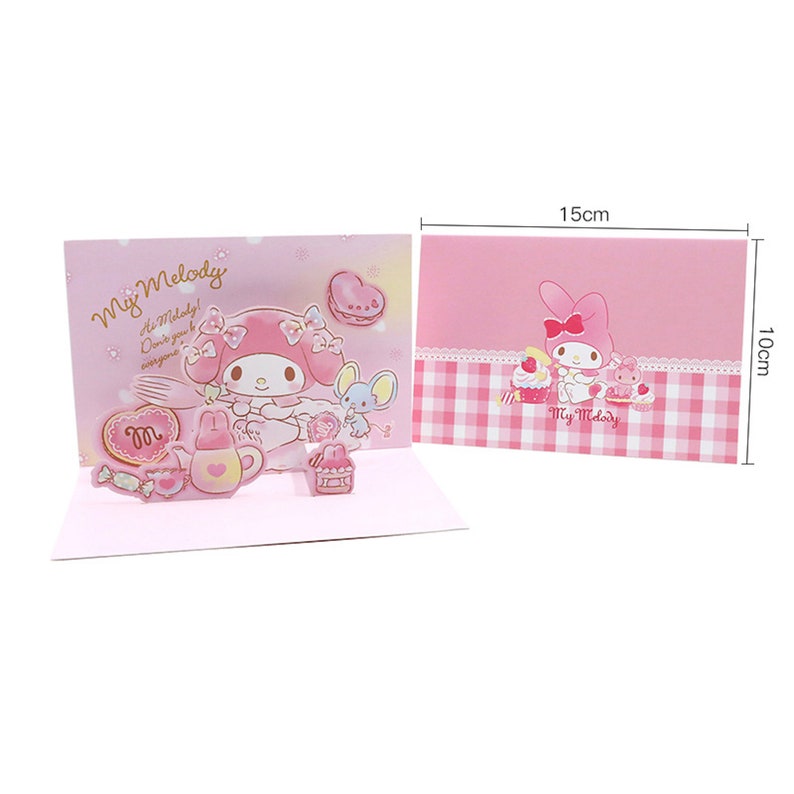 Cinnamoroll My Melody Rabbit Hello Kitty 3D Pop up Greeting Card - Etsy