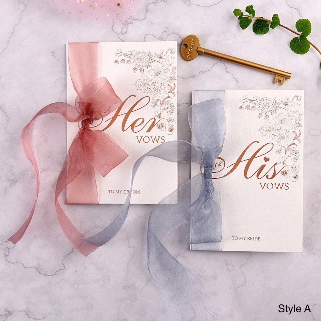 3 Styles - Wedding Vow Cards - Etsy