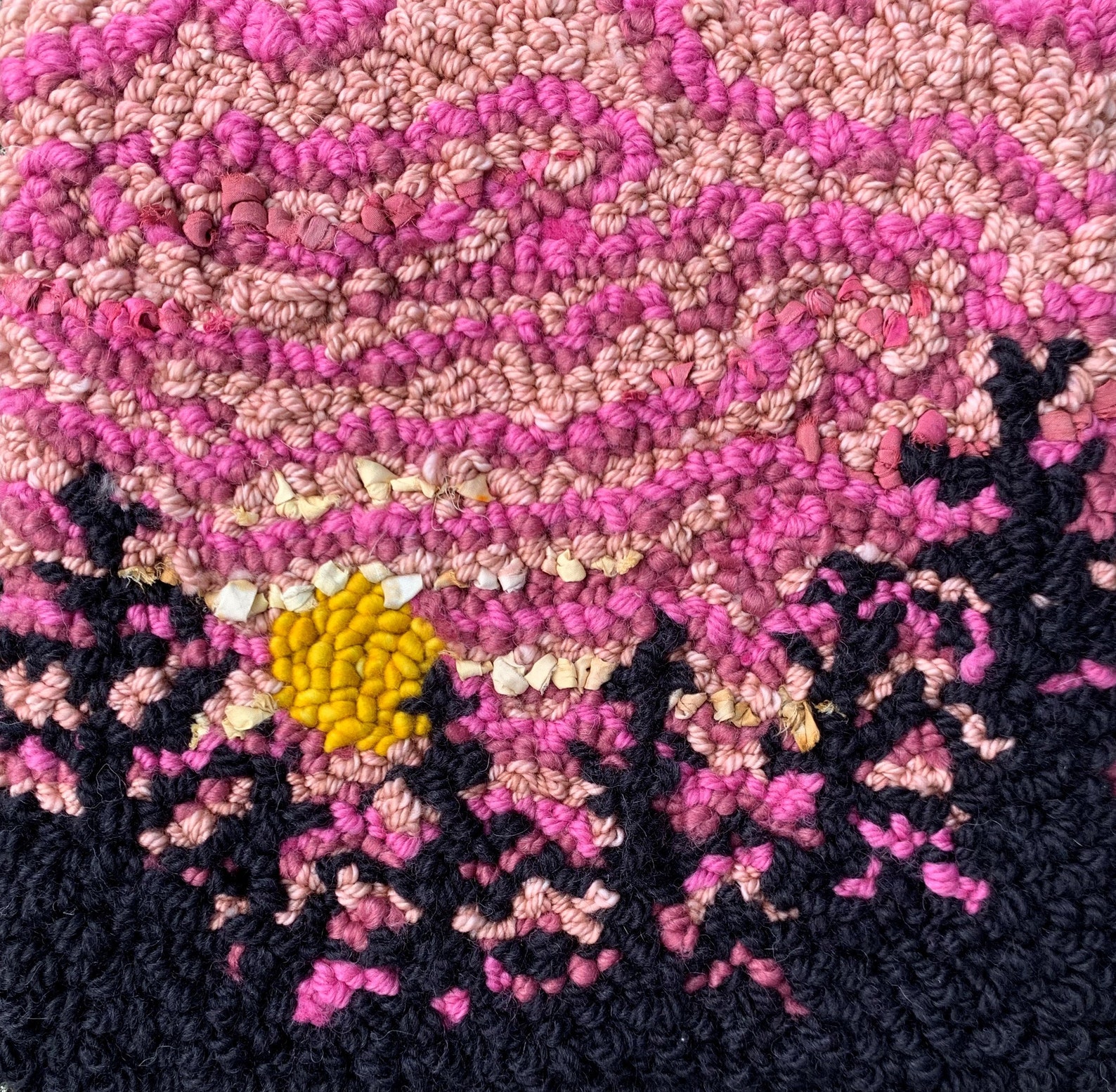 Hooked Rug, Wall Hanging, Fiber Art - Etsy