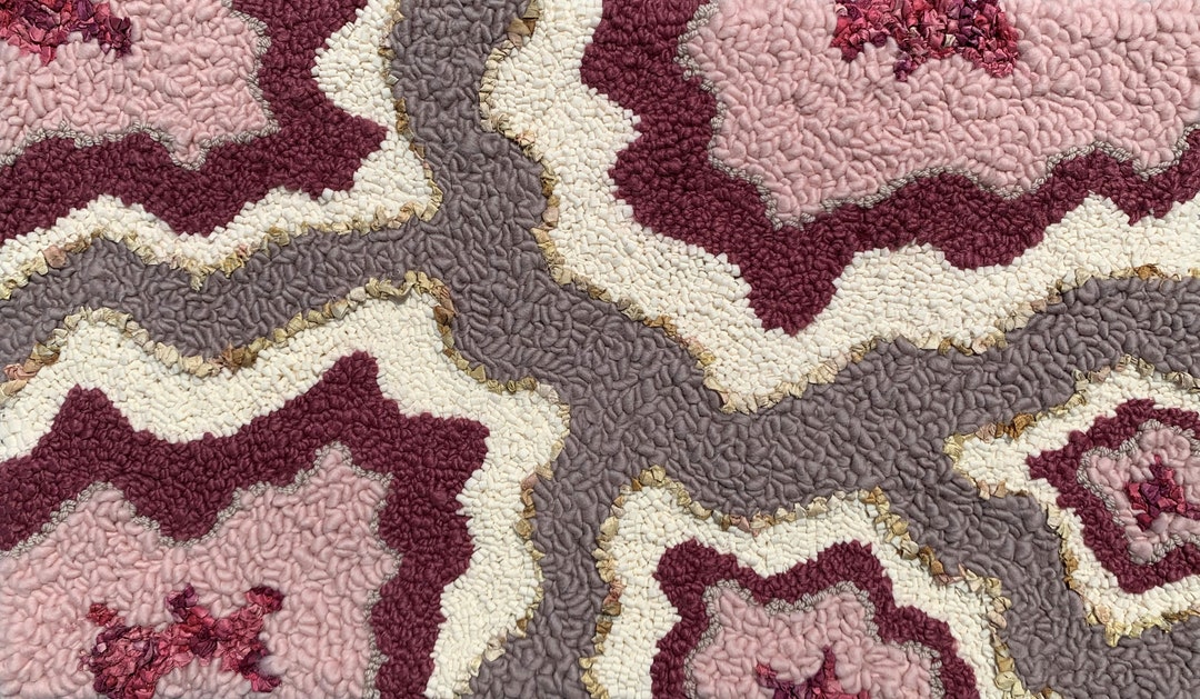 Hooked Rug, Wall Hanging, Fiber Art - Etsy