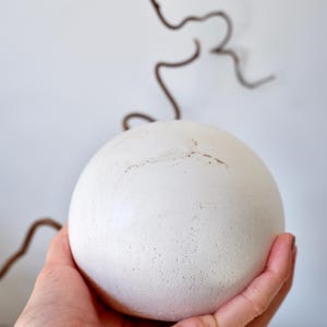 Elegant Marble Effect Plaster Sphere Set - Modern Sculptural Orb Decor ...