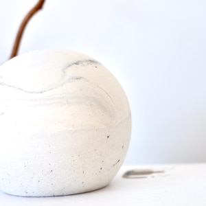 Elegant Marble Effect Plaster Sphere Set - Modern Sculptural Orb Decor ...