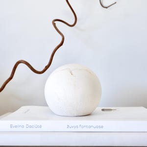 Elegant Marble Effect Plaster Sphere Set - Modern Sculptural Orb Decor ...