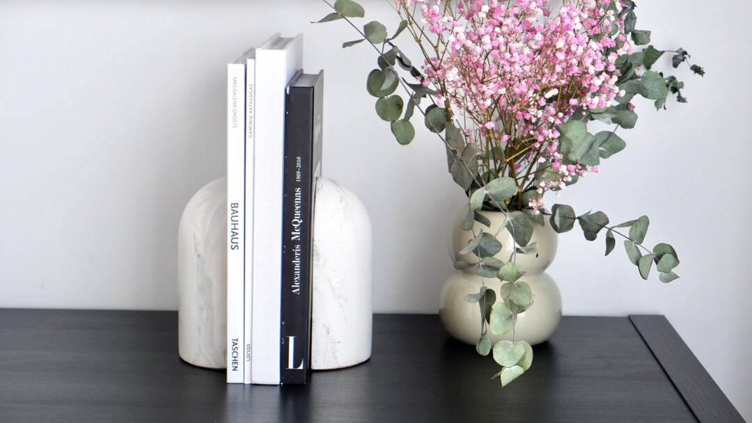 Minimalist Modern Design Marble Bookends: A Unique Gift for All ...