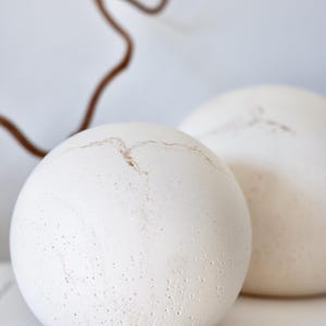 Elegant Marble Effect Plaster Sphere Set - Modern Sculptural Orb Decor ...