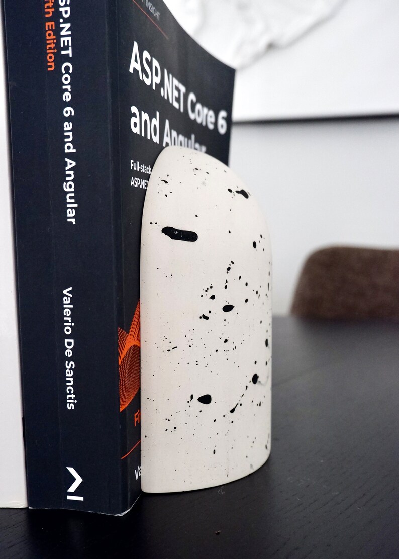 Unique Design Bookends Set, Black Dots Bookends Set - Etsy