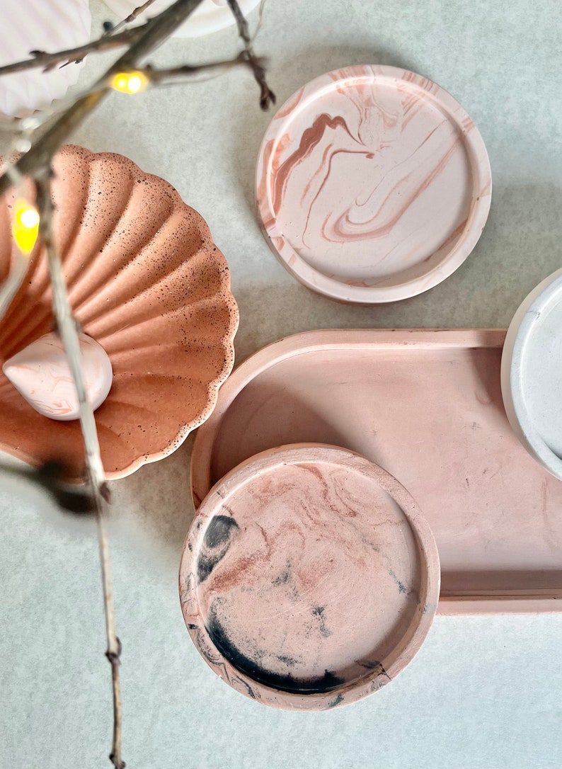 Plaster Trays Jewellery Trays Candle Trays Decorative Trays Marble ...