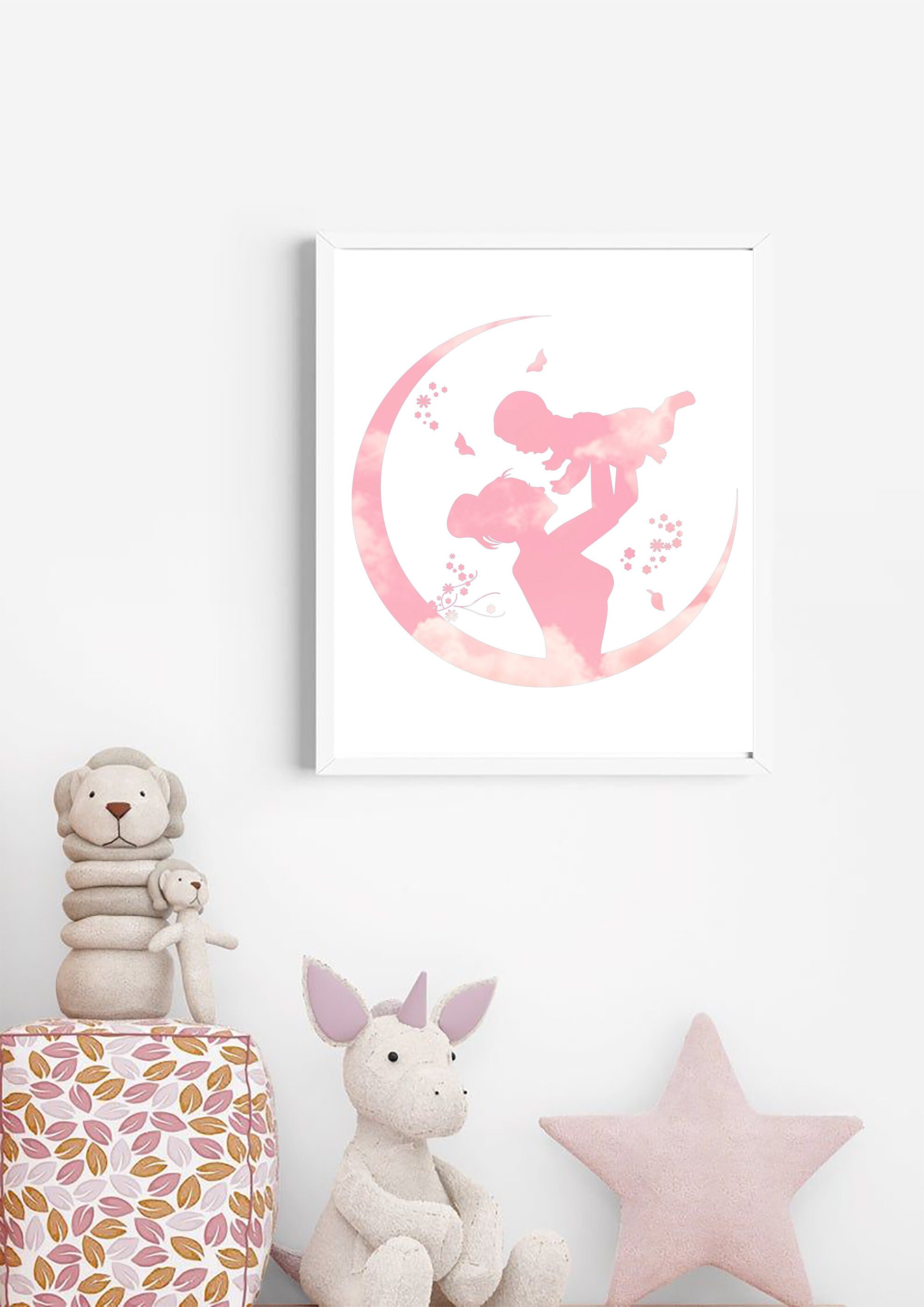 Mom and Baby Dreamy Poster for Nursery | Etsy