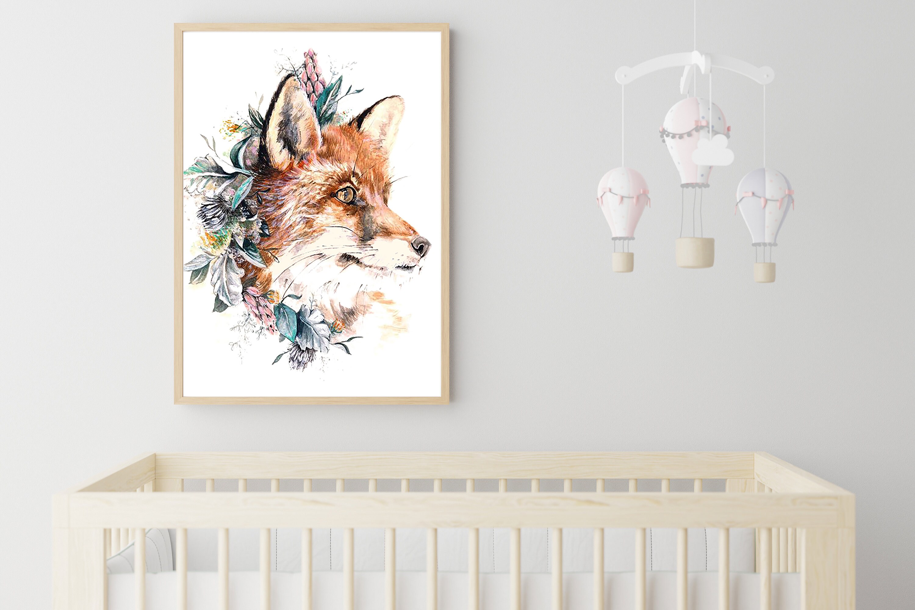 FOX Nursery Poster Art Wall Decoration Abstract Fox Print - Etsy