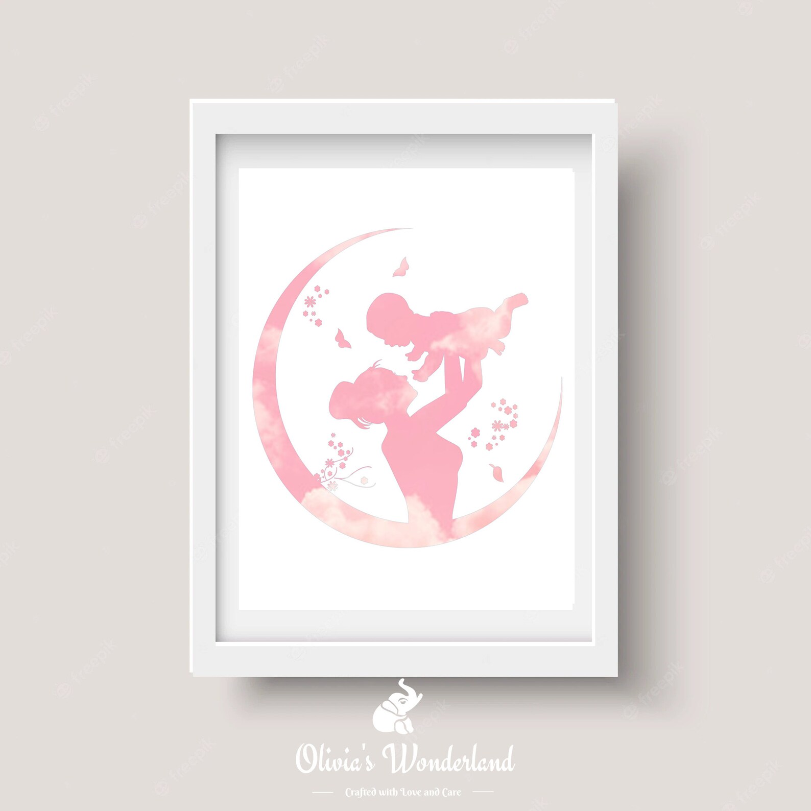 Mom and Baby Dreamy Poster for Nursery - Etsy