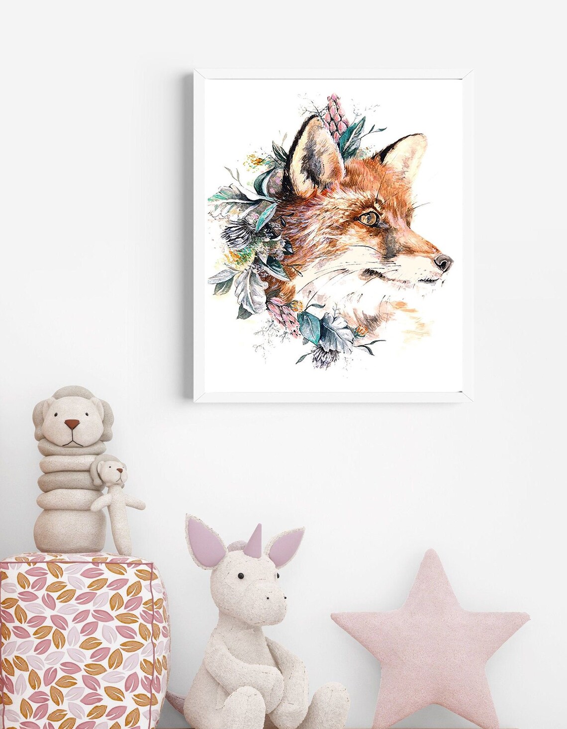 FOX Nursery Poster Art Wall Decoration Abstract Fox Print - Etsy