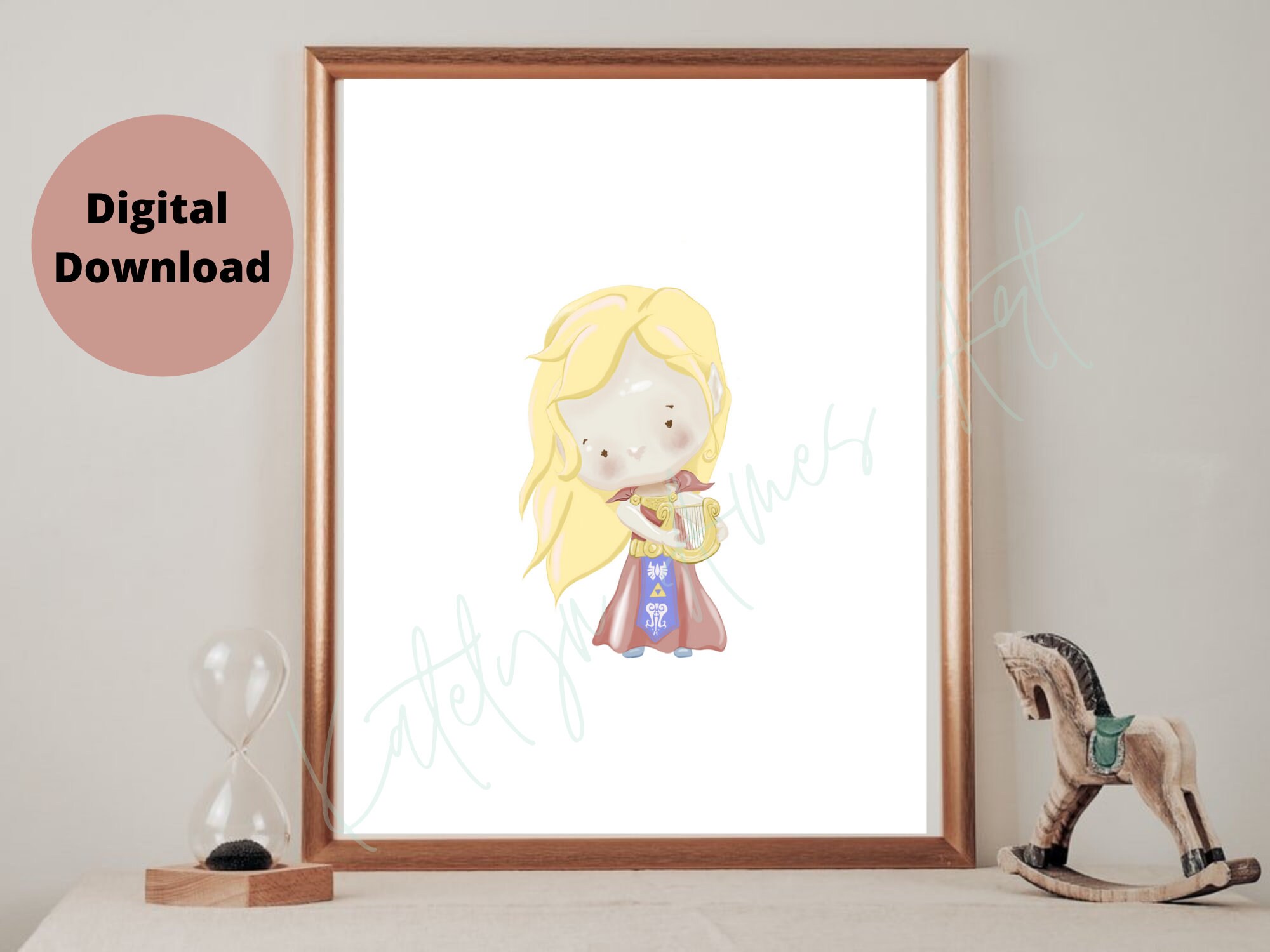 Baby Zelda, Legend of Zelda Inspired Art, Digital Download, Baby's ...
