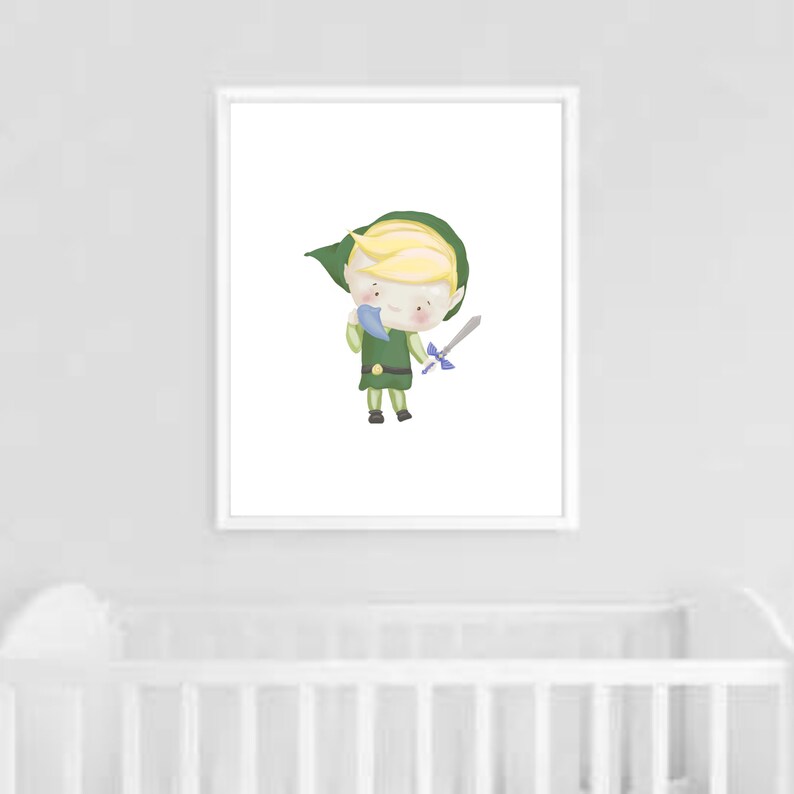 Baby Link, Legend of Zelda Inspired Digital Download, Printable Art for ...