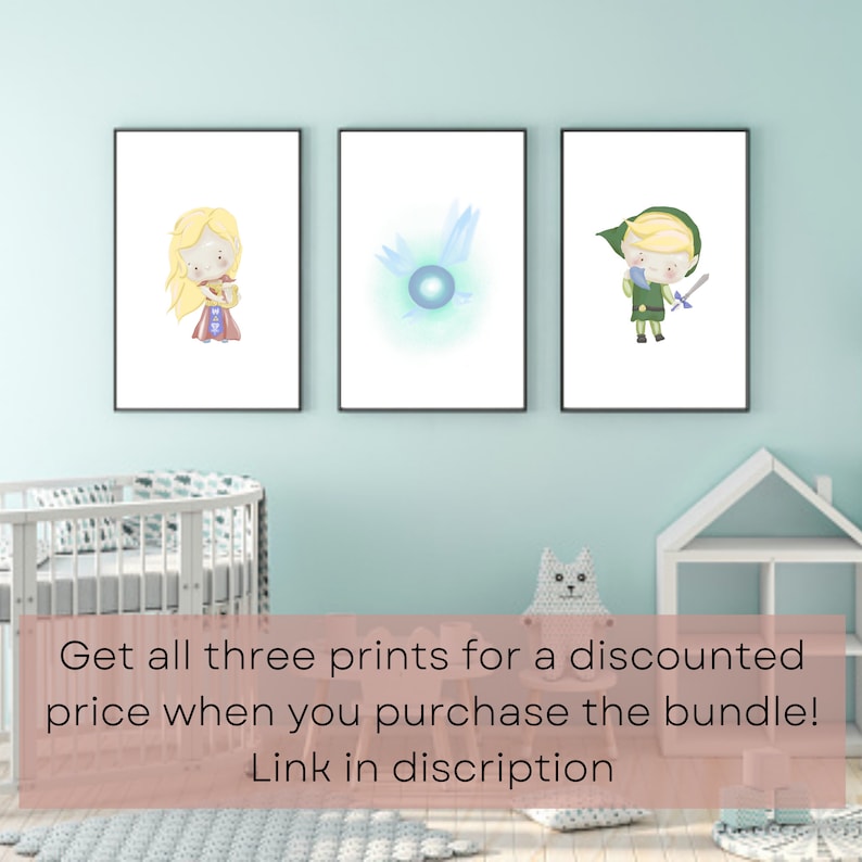 Baby Link, Legend of Zelda Inspired Digital Download, Printable Art for ...