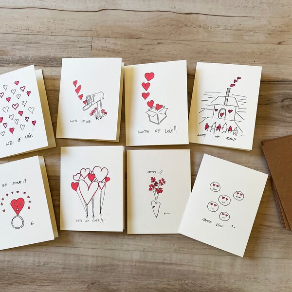 Hand Drawn Cards - Etsy