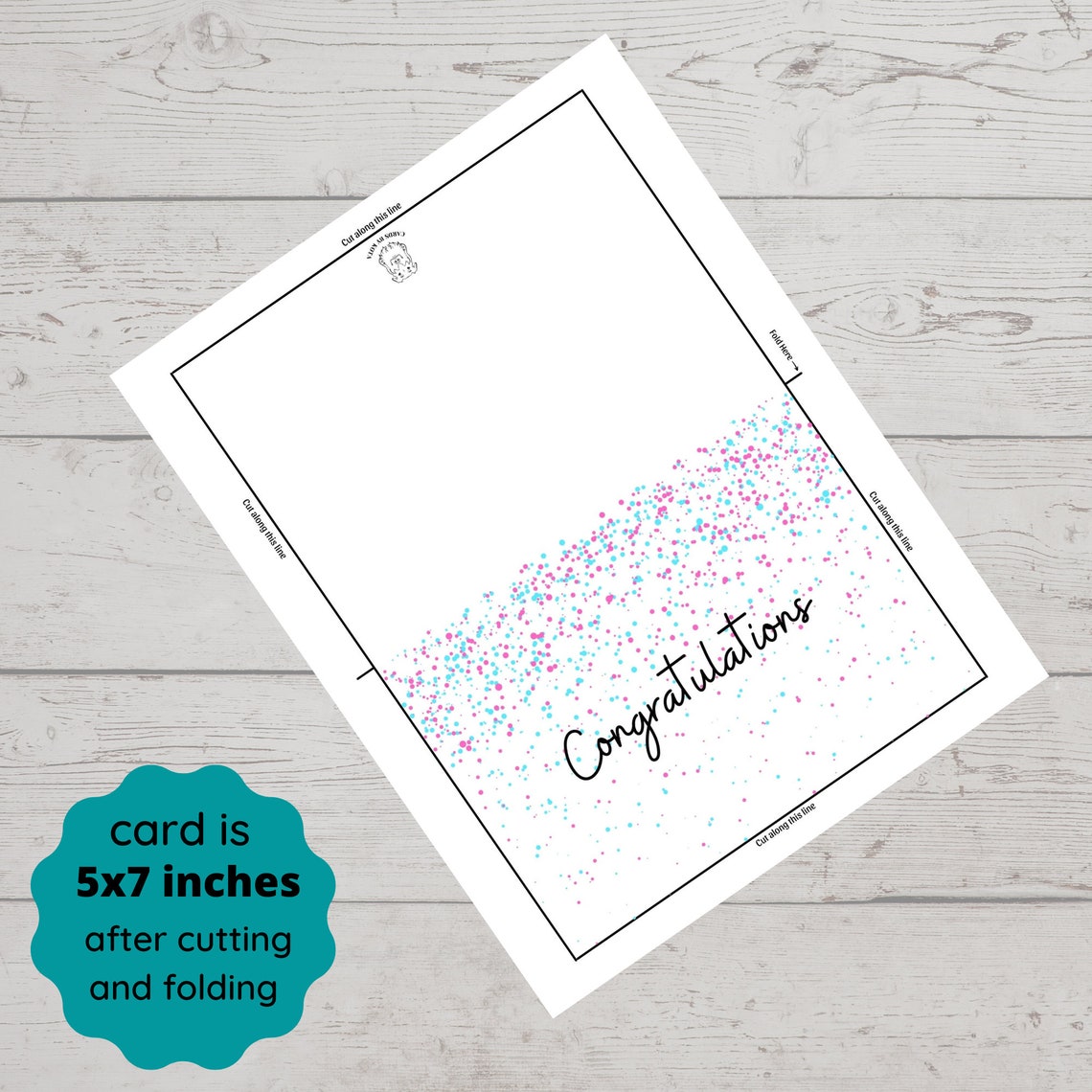 Printable Congratulations Card | Printable Baby Card | Baby Shower - Etsy