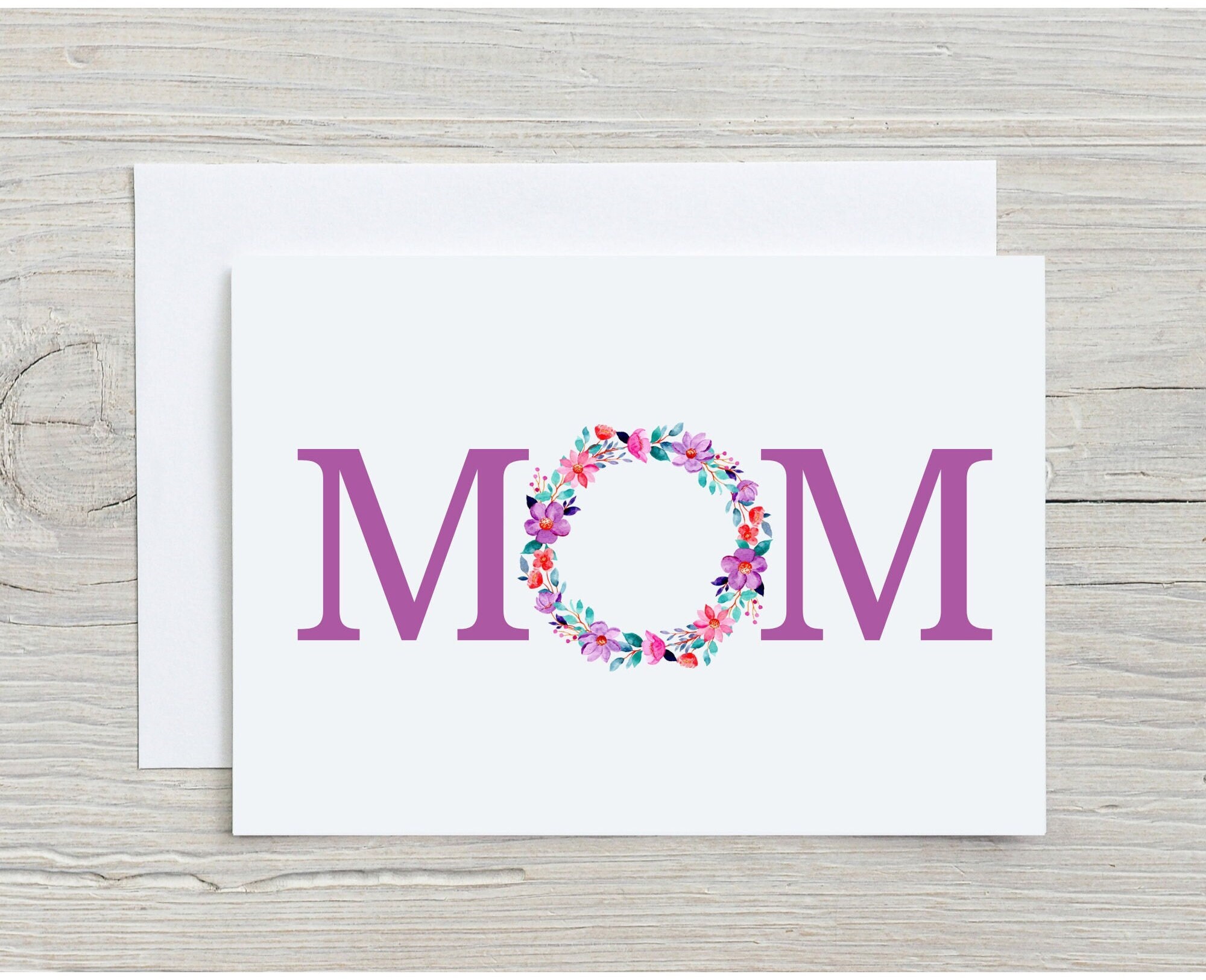 Printable Mother's Day Card Floral Mother's Day Card Mother's Day Card ...