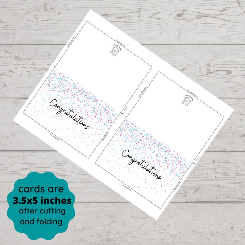 Printable Congratulations Card | Printable Baby Card | Baby Shower - Etsy