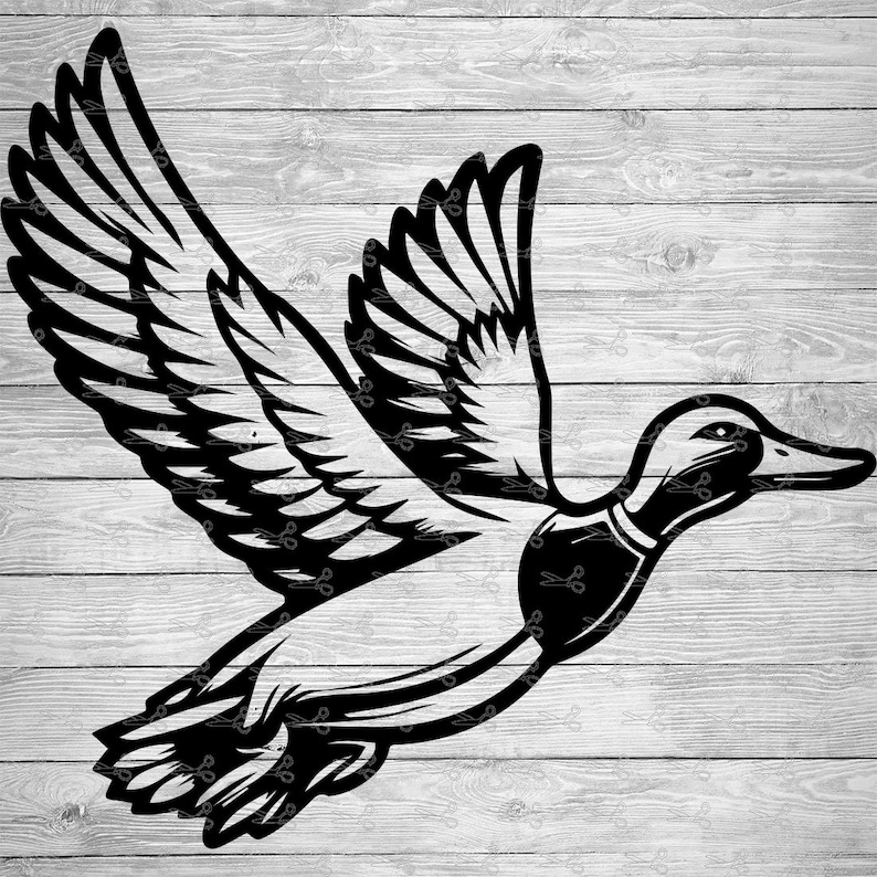 Flying Duck SVG, EPS &PNG Files - Etsy