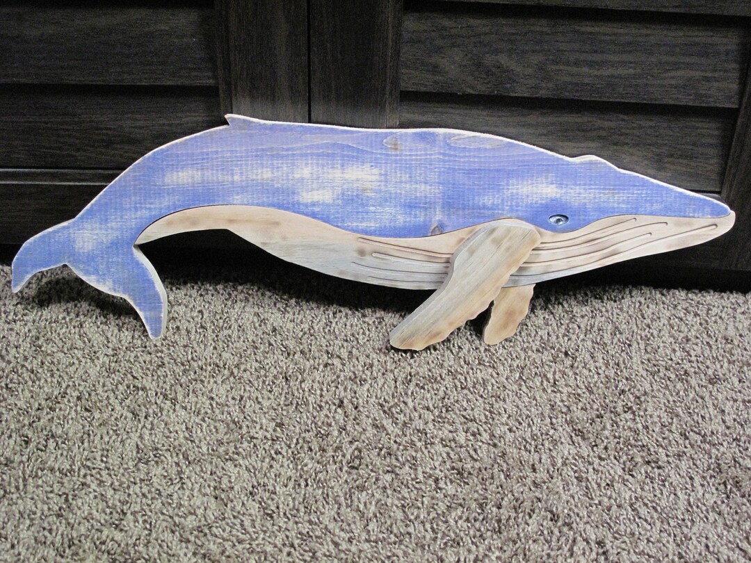 Small Humpback Whale- Wooden Whale - Etsy
