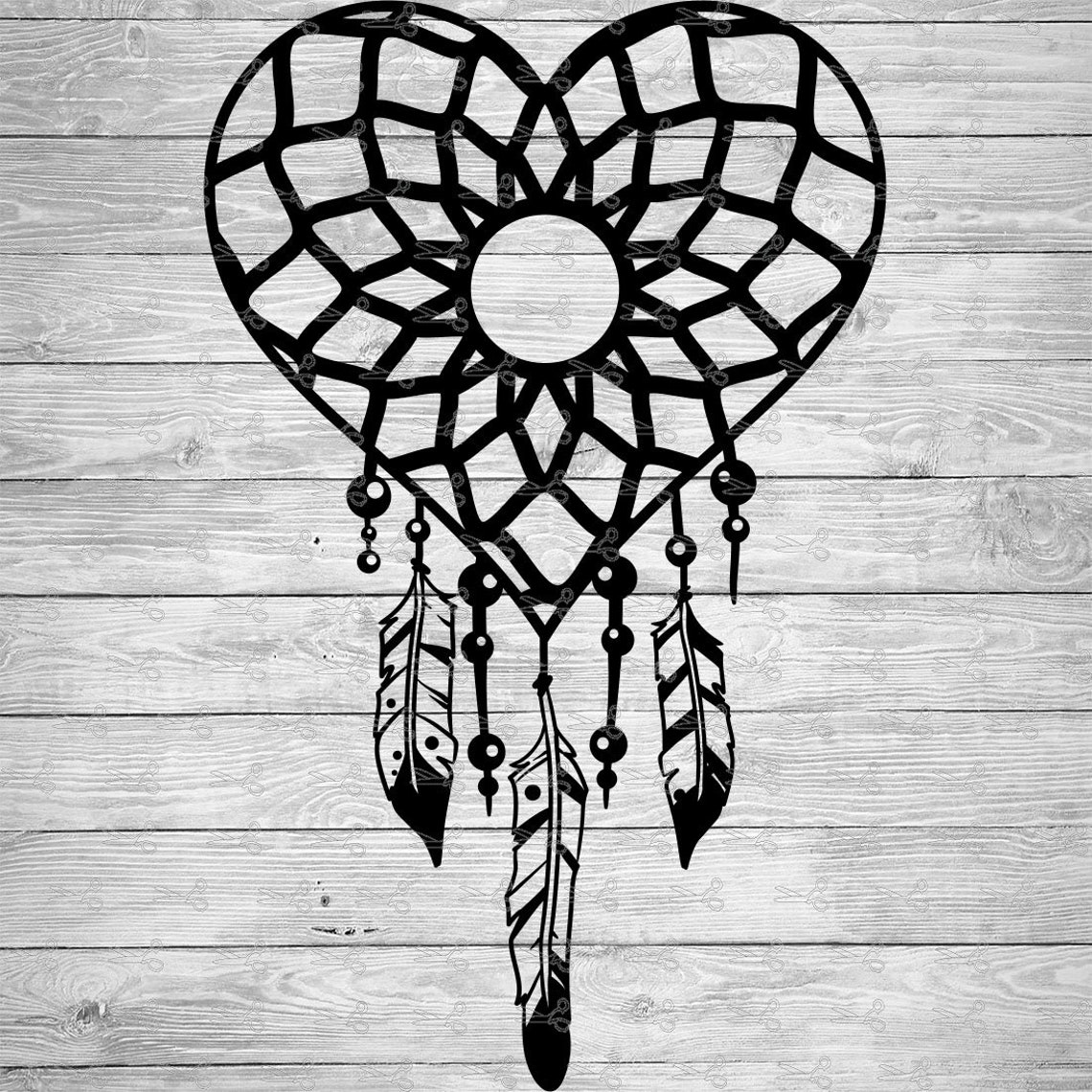 Heart Dream Catcher SVG, EPS &PNG Files - Etsy