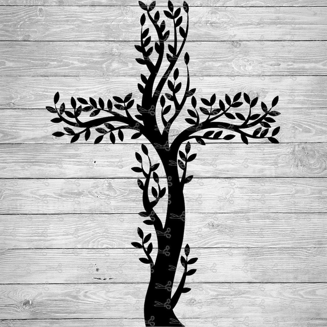 Tree Cross SVG, EPS &PNG Files - Etsy