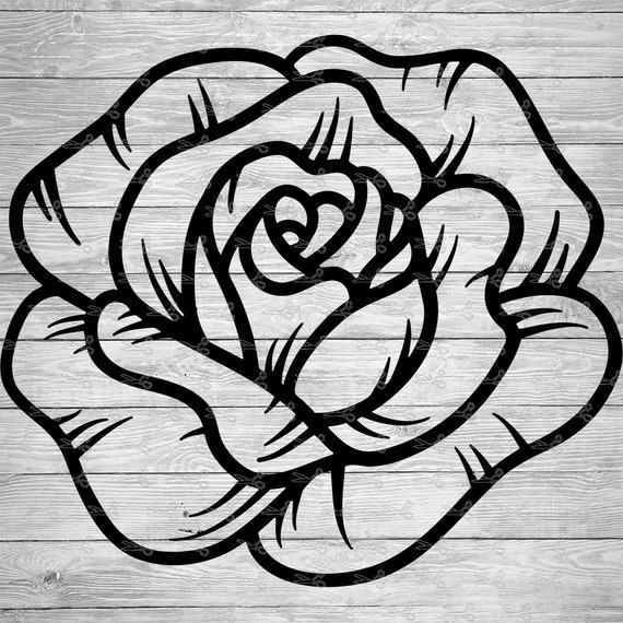 Rose Flower SVG EPS &PNG Files - Etsy