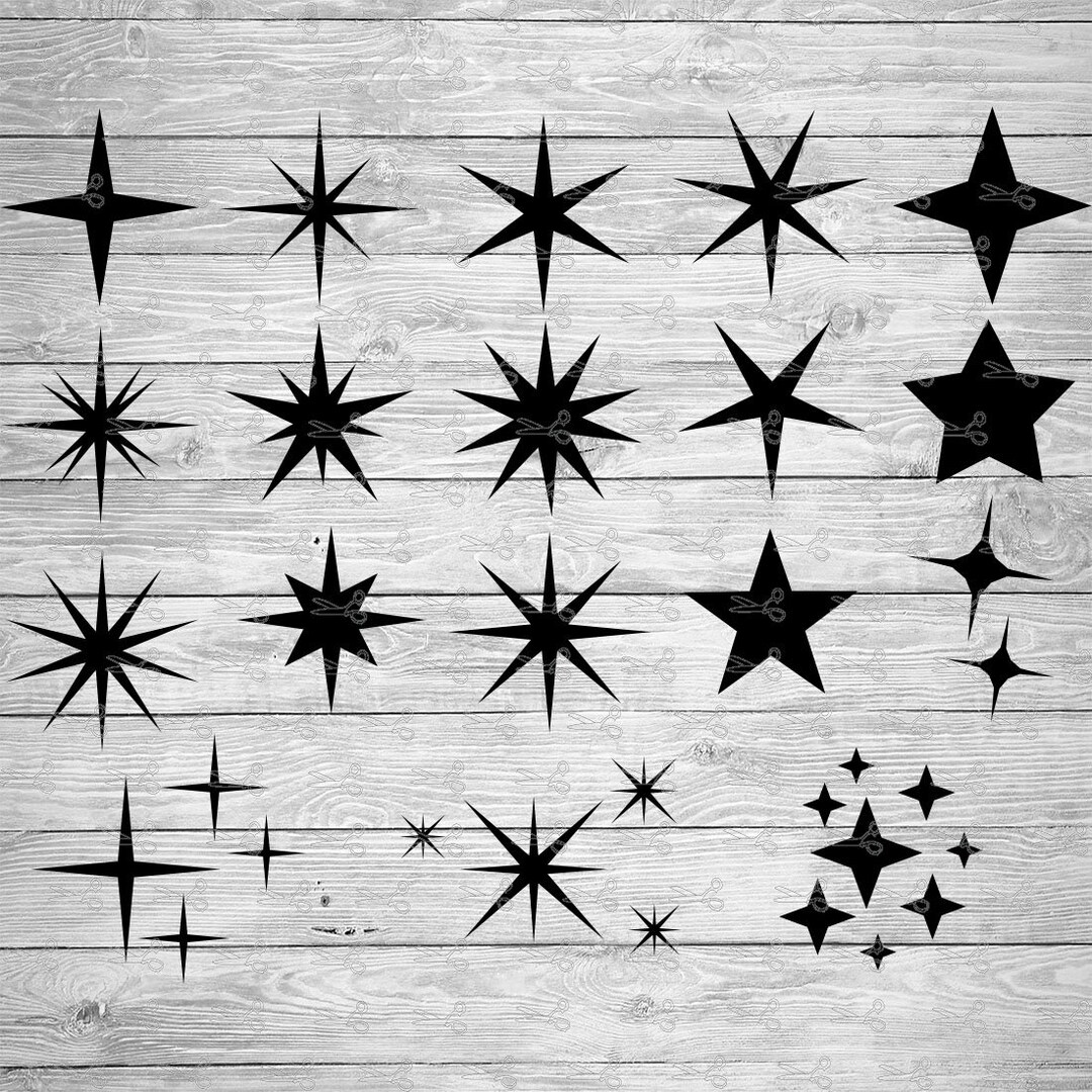 Star Sparkle Bundle SVG, EPS &PNG Files - Etsy